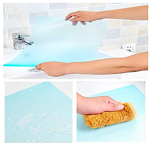 PaWuKi Refrigerator Mats, Washable Waterproof Drawer Table Mats Refrigerator Liners for Cabinets Storage Kitchen and Placemats