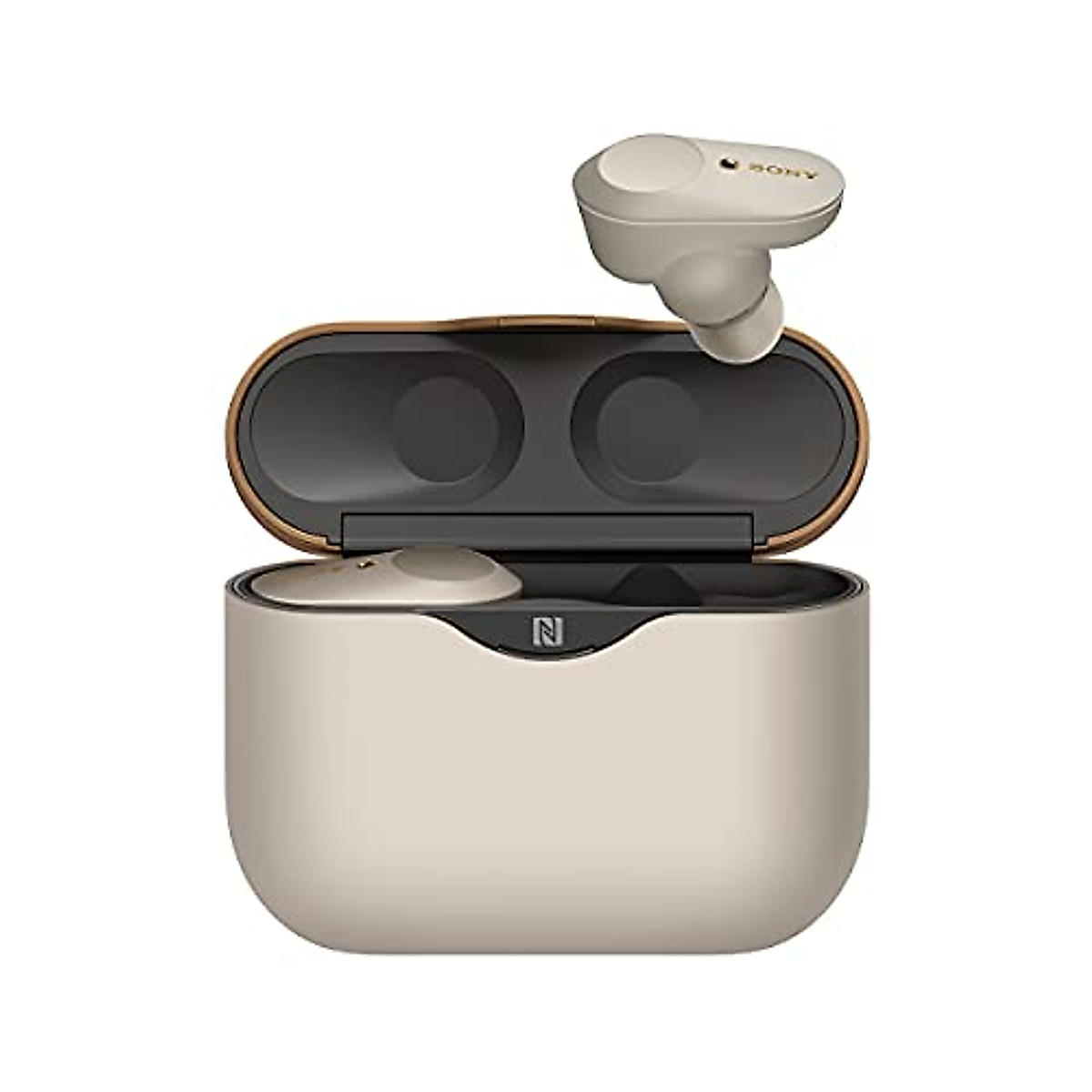 Sony Industry Leading Noise Canceling Truly Wireless Earbuds Compatible with Alexa Voice Control, Silver - Worldwide Version