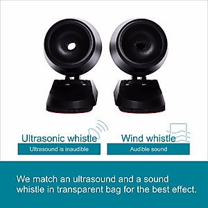 CITKOU 8Pcs Deer Whistles for Vehicles Wind Activated Black