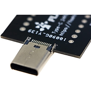 USB Type C Breakout Board Female Male Plug 6Pin 24Pin (24Pins Female Plug (Black))