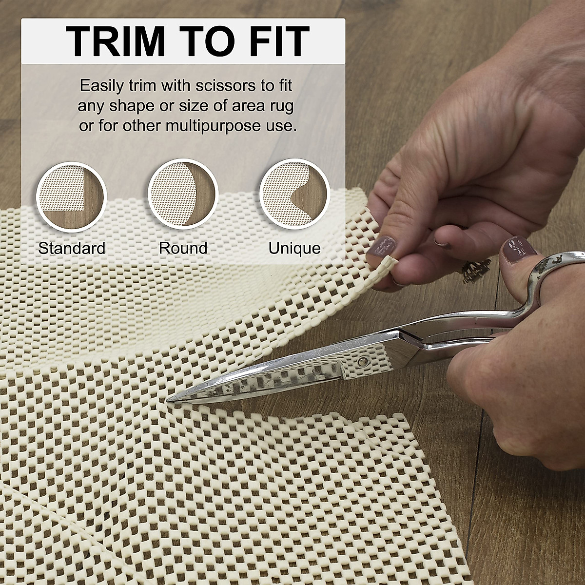 Mohawk Home Better-Stay Cushion Rug Pad, 4' 6" x 7' 5", Ivory