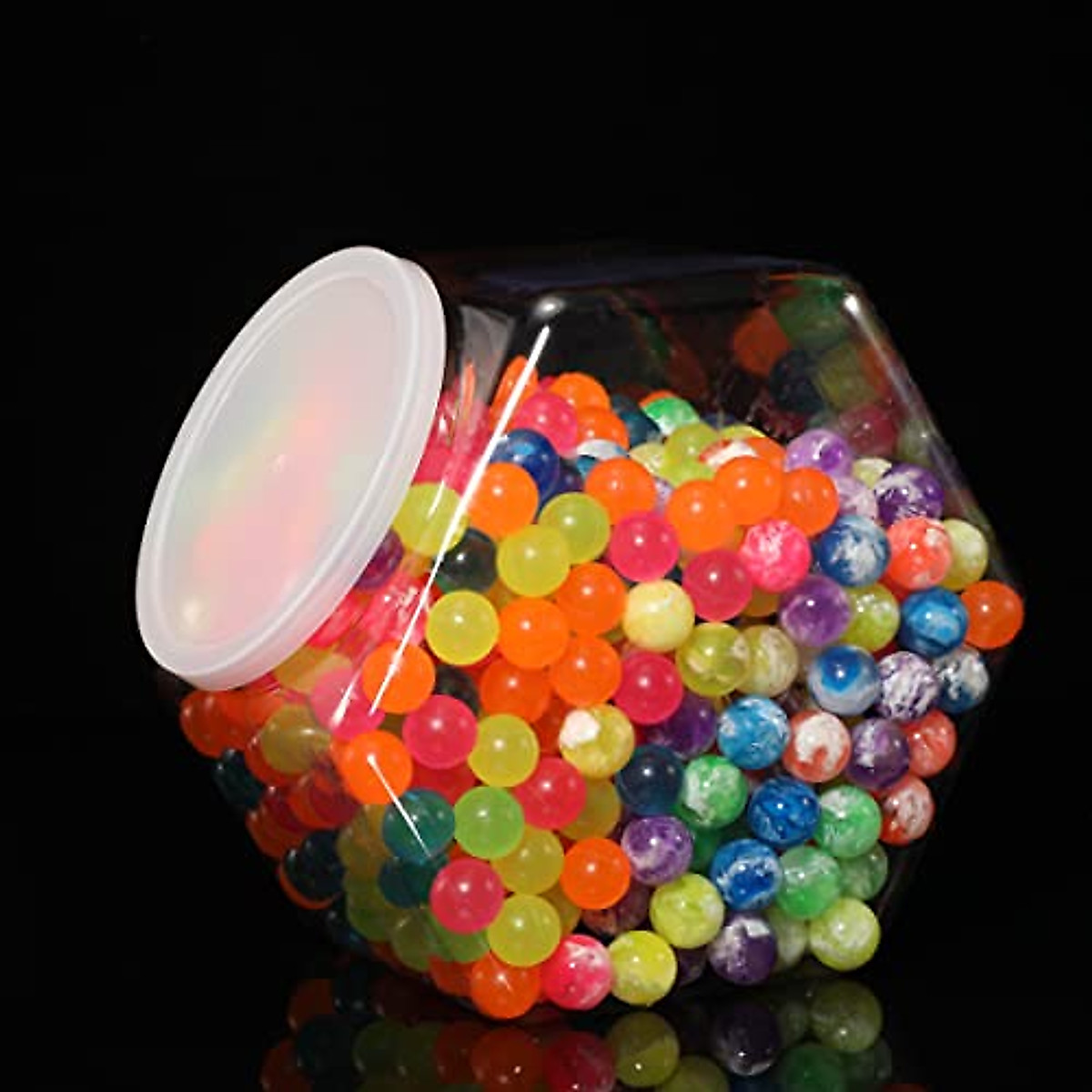 eBoot 4 Pieces Plastic Candy Jars Cookie Jars for Kitchen Counter Hexagon Cookie Jar with Lid Clear Candy Containers Laundry Pod Storage Container Dry Food Jar for Candy Buffet Dog Treats Craft (129 Oz)