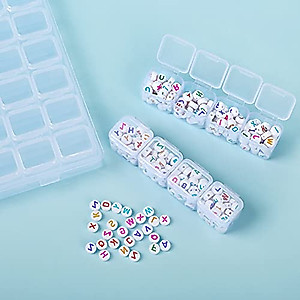 Naler 56 Grids Diamond Painting Box Plastic Storage Container Embroidery Storage Box Clear Bead Container for Beads, Button, Nail Diamonds, Seeds, DIY Art Craft Accessories