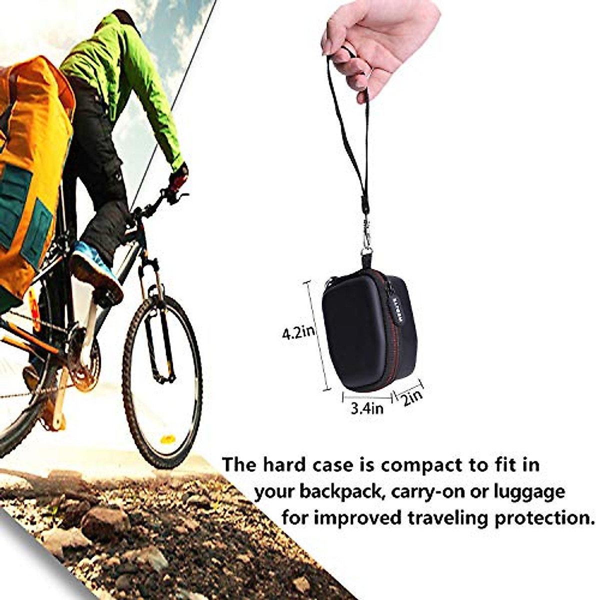 LTGEM Hard Case for Beats by Dre Powerbeats High-Performance/Powerbeats 3 / BeatsX/Beats Flex Wireless Earphones - Travel Protective Carrying Storage Bag with Carabiner-Black (Sale Case Only)