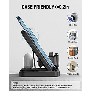 Wireless Charger for iPhone,Charging Station for Apple Multiple Devices,Foldable 3 in 1 Charger for iPhone 14/13/12/11/Pro/Max/XS/Max/XR/XS/X, Apple Watch 8/7/6/SE/5/4/3/2, Airpods Pro/3/2/1