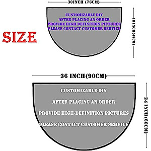 AMELIA SHARPE Welcome Half Round Door Mat Black White Plaid Buffalo Washable Home Kitchen Art Restaurant Office Floor Mats Non Slip and Durable Doormats Decor 18x30 Inch