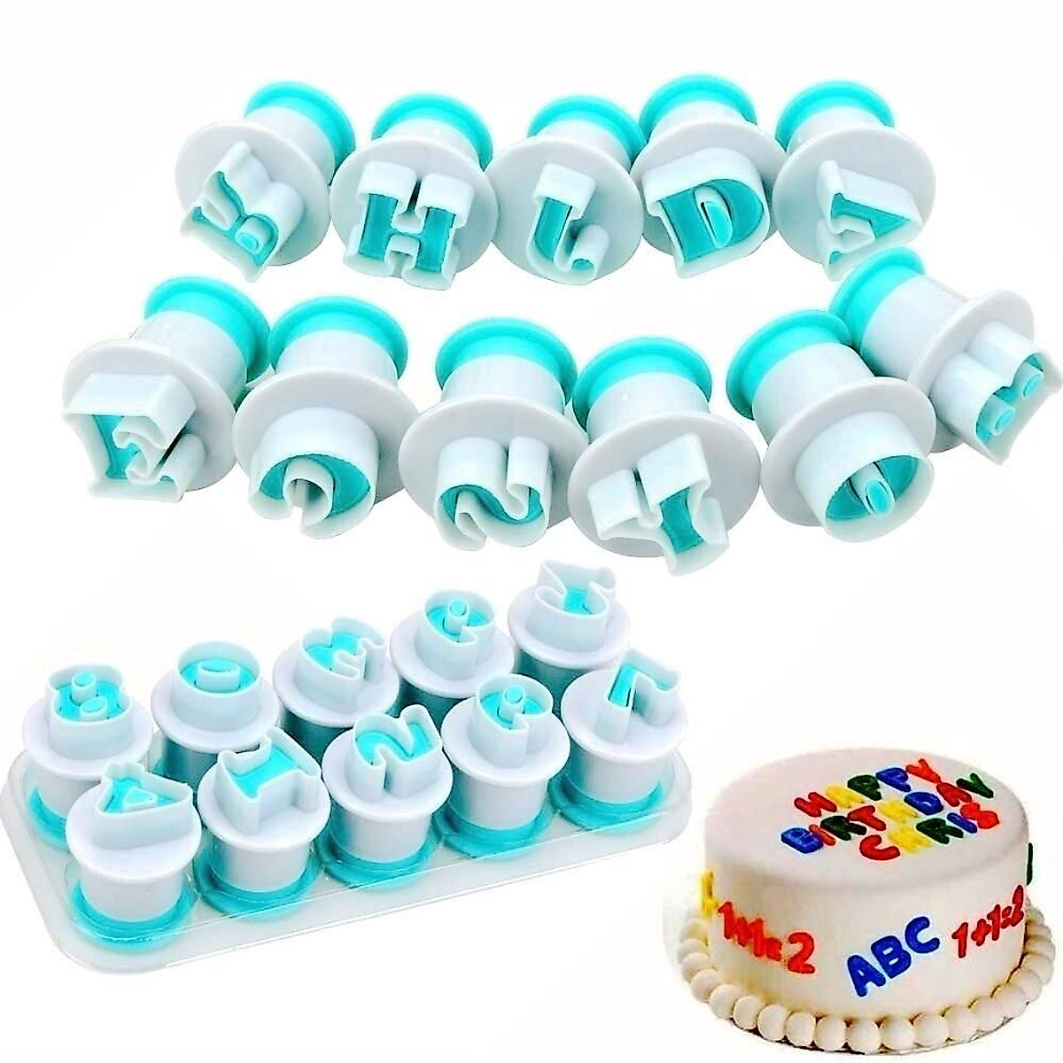 Alphabet Letter Fondant Cake Biscuit Mold, Cookie Stamp Impress, Alphabet Letters Cake Tool, Embosser Cutter, Upper Case Letter Shape DIY Cookie Biscuit (26 PCS/Set)