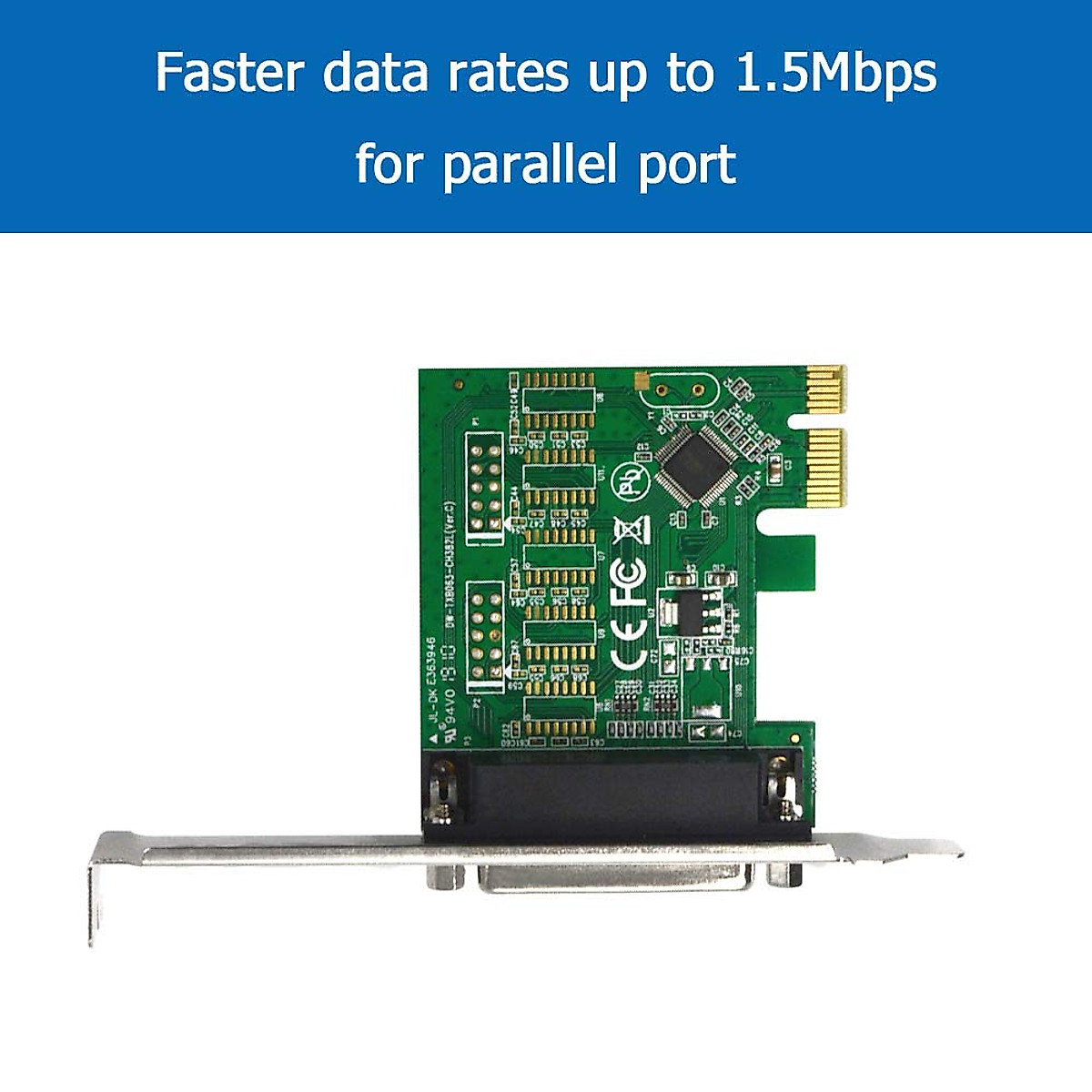 GODSHARK PCIe Parallel Port Expansion Card, PCI Express to DB25 LPT Converter Adapter Controller for Desktop with Low Bracket, Support SPP / PS2 / EPP/ECP Modes