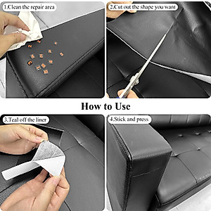 LakiBeibi Self Adhesive Leather Repair Patch, 16 x 31 Inch Leather Repair Tape Waterproof, DIY Leather Repair Patch for Sofa, Chair, Car seat, Couches, Handbages, Furniture (Dark Brown)