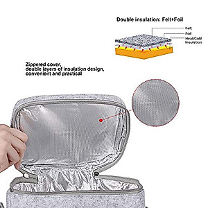 Unichart Stainless Steel Square Lunch Box with Container Bag, Spoon and Fork, Perfect for Salads Sandwiches, Snacks(3-Tier)