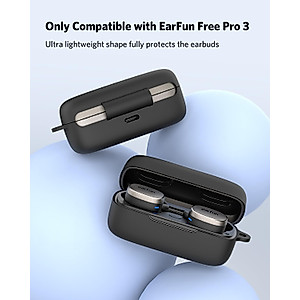 EarFun Free Pro 3 Noise Cancelling Wireless Earbuds, Snapdragon Sound, Qualcomm aptX™ Adaptive, 6 Mics ENC, Bluetooth 5.3 Earbuds Free Pro 3 Protective Case Cover