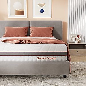 Sweetnight Queen Size Mattress, 10 Inch Gel Memory Foam Mattress in a Box for Cooling Sleep, Flippable Mattress with Two Firmness Preference, Motion Isolation