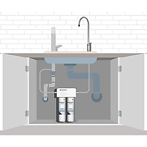 Pentair FreshPoint F2000-B2B 2-Stage Undersink Water Filtration System, PFAS Water Filter, NSF Certified to Reduce PFOA/PFOS