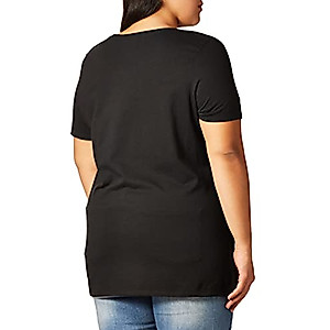 JUST MY SIZE womens Just My Size Women's Plus-size Graphic Short Sleeve V-neck T-shirt Shirt, Live Inthe Moment, 4X US