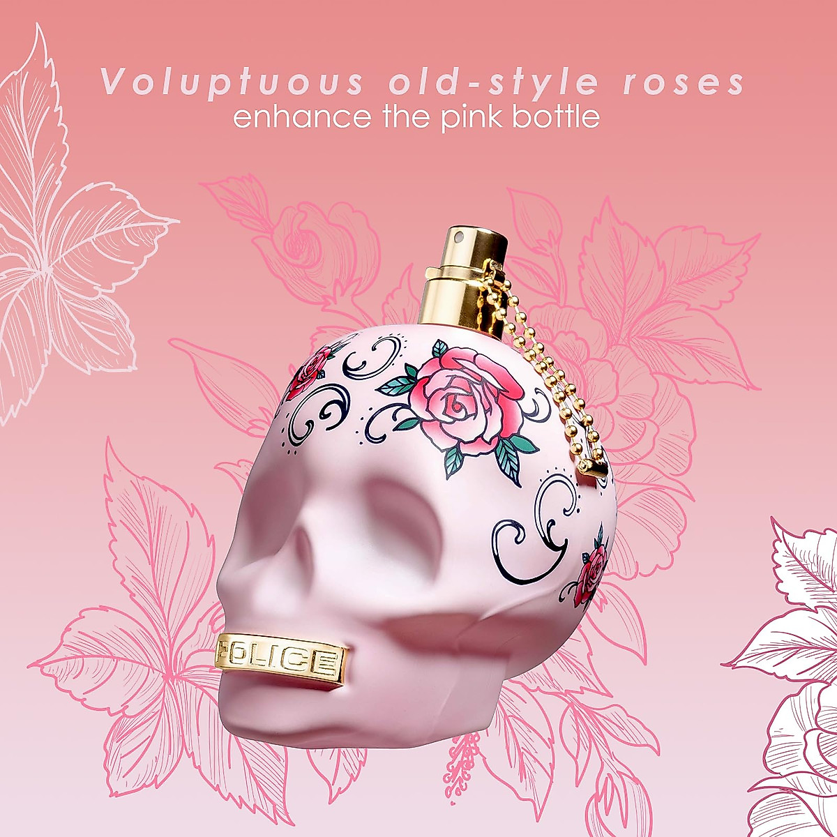 POLICE To Be Tattooart For Woman - Fragrance For Women - Floral Fruity Gourmand Scent - Creamy Sandalwood And A Powdery-Sweet Marshmallow Accord - Eye-Catching Skull Bottle - 4.2 Oz EDP Spray