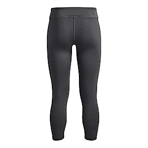 Under Armour Girls' Motion Solid Crop, (010) Jet Gray / / White, Youth X-Large