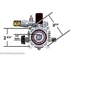 Deluxe Pumps-n-more Excell Replacement Pressure Washer Water PUMP for Honda Excell XR2500 XR2600 XC2600 EXHA2425 XR2625 Pump Kit With Garden Hose Quick Connector and Pressure Quick Coupler