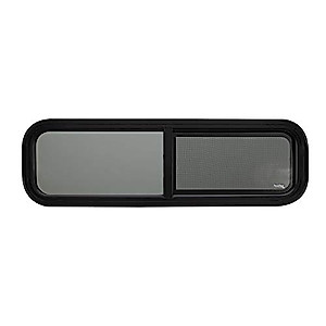RecPro RV Window | 42" W x 12" H | Teardrop Horizontal Slide | RV Window Replacement | Optional 1 1/2" Trim (1 Window, with Trim Kit) | Made in USA