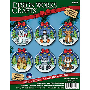 Design Works Crafts Rustic Animals Counted Cross Stitch Ornament Kit - Set of 6