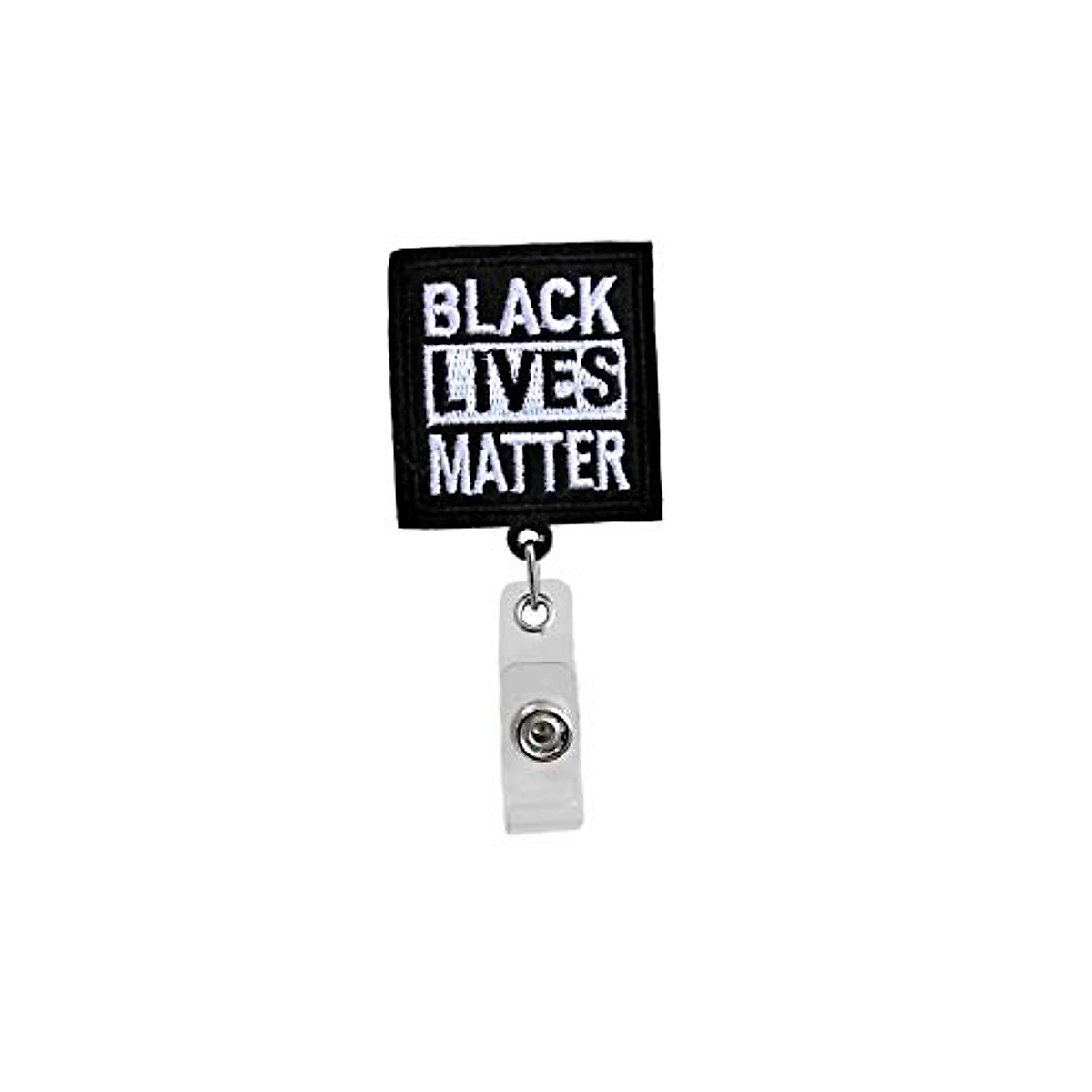 Black Lives Matter ID Badge Reel - BLM Retractable Holder for Nurses Doctors Hospitals and Office Staff | Support The Cause!