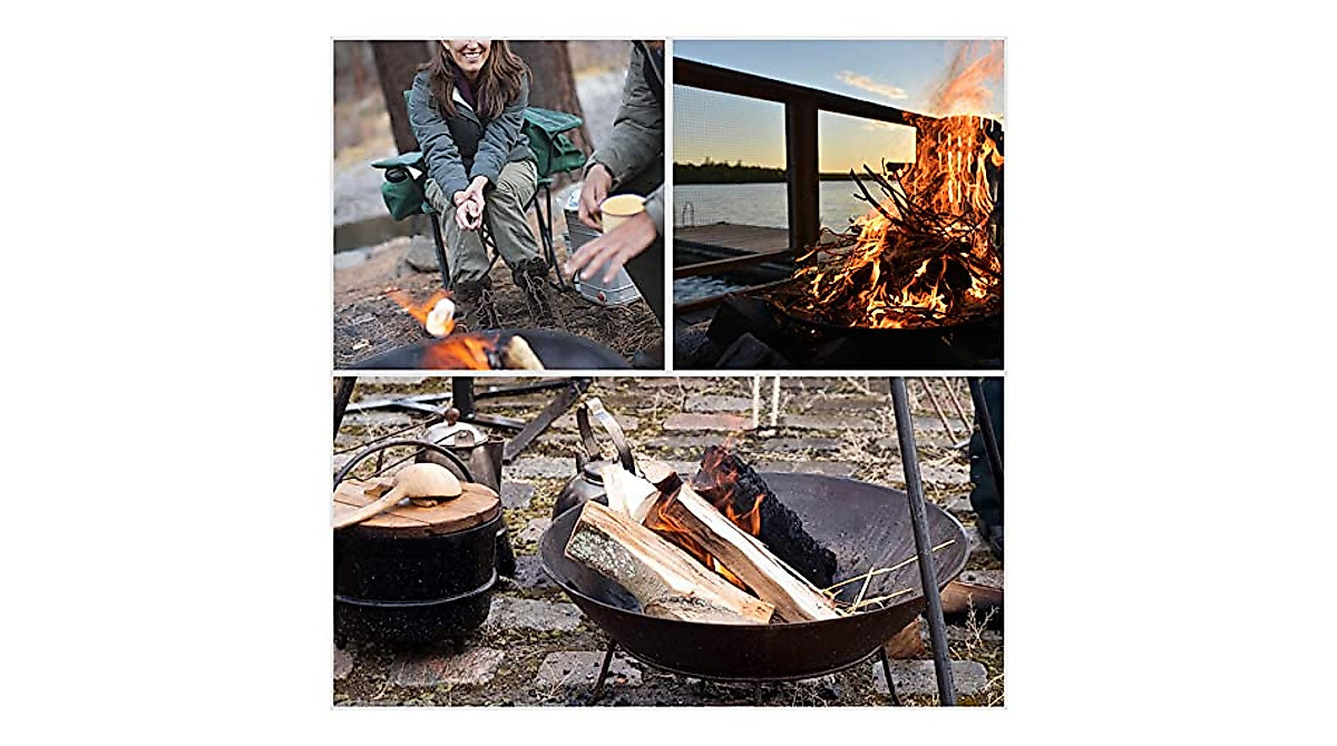 REDCAMP Campfire Cooking Stand for Outdoor BBQ & Fire Pits