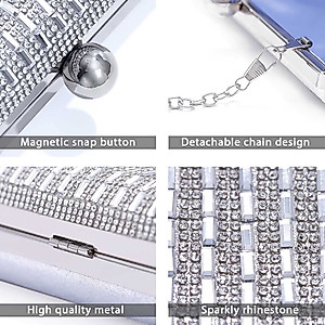 Yokawe Clutch Purse for Women Sparkling Rhinestone Evening Bag Bridal Wedding Prom Party Handbag (Silver)