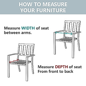 LVTXIII Outdoor Wicker Seat Cushions, Decorative Tufted Chair Pads 19"x19"x4" Seat Cushion Sets for Patio Garden Home Office Chair, Round Back, Set of 2, Clemens Noir Blue