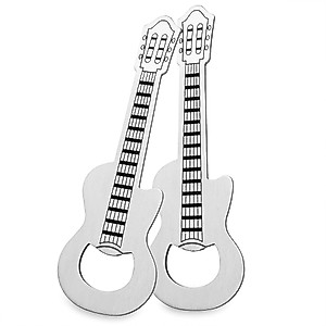 LanHong 2 Piece/Set Guitar Bottle Opener Creative Music Beer Opener, Guitar Shaped Bottle Opener for Music Guitar Lover