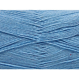 Lot of 4 x 100gr Skeins Ice Yarns COTTONAC FINE (50% Cotton) Yarn Baby Blue