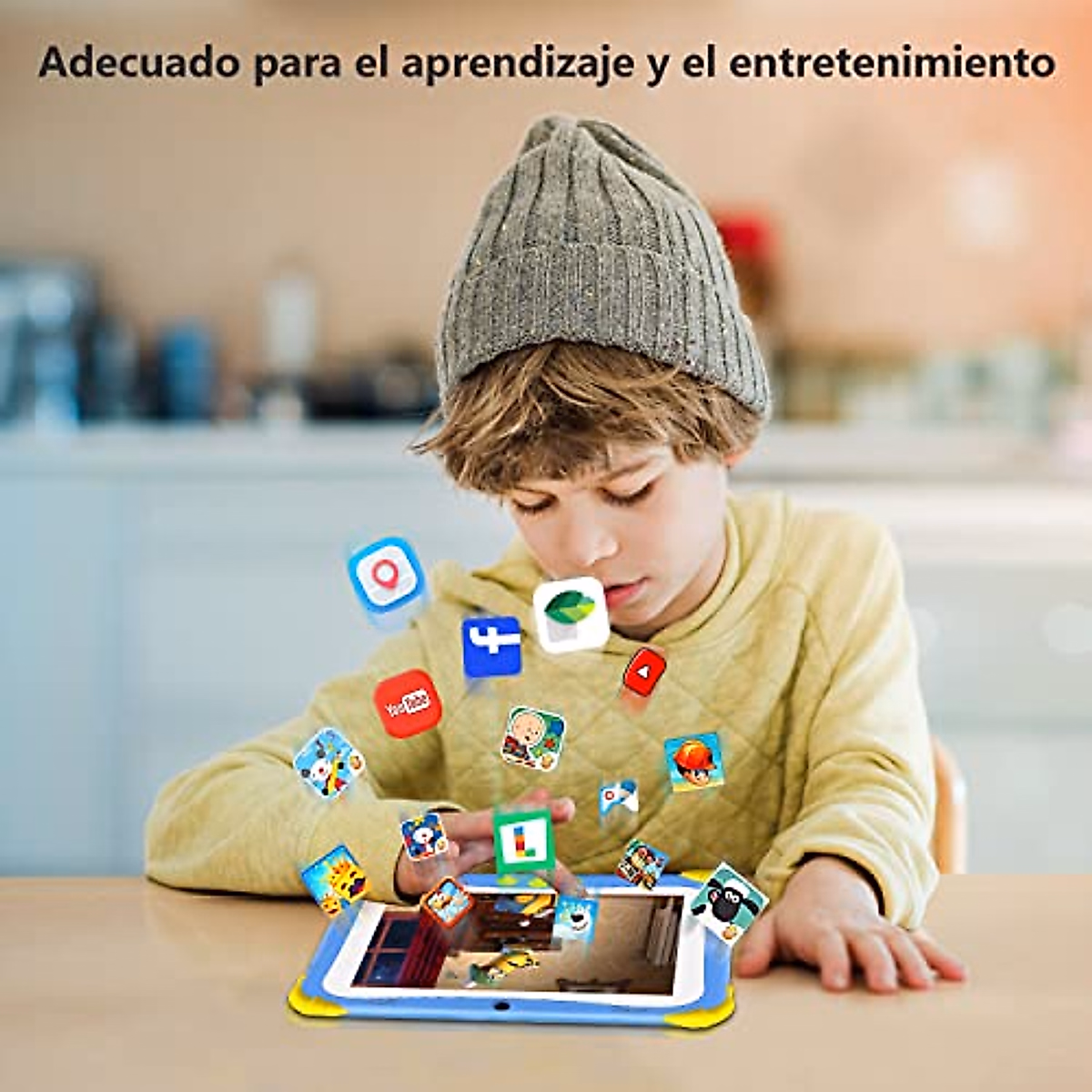 8 inch Kids Tablets,Android 11.0 Tablet for Kids,with Parental Control,2GB RAM,32GB ROM,1280×800 IPS Display,Kid-Proof Case,WiFi Tablet,Ideal Gifts for Christmas and New Year 2022