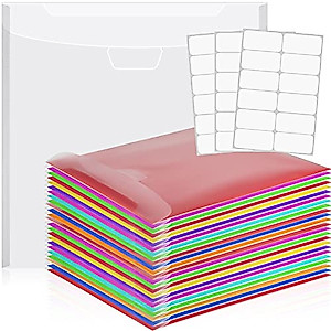 24 Pcs 12 x 12 Paper Storage Organizer Scrapbook Paper Holder Clear Loading Files Plastic Paper Holder with 3 Sheets Clear PVC Customizable Tabs for Scrapbook Paper, Vinyl Paper, Photos
