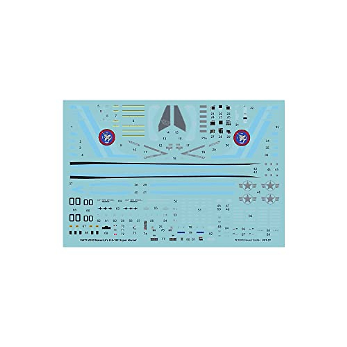 Revell 85-5871 Top Gun Maverick's F/A-18E Super Hornet Fighter Jet Kit 1:48 Scale 161-Piece Skill Level 5 Plastic Model Airplane Building Kit , Gray