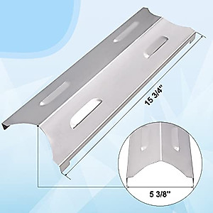 Adviace Replacement Grill Parts for Master Forge BG179A BG1793B-A BG1793B-A BG1795BAL, Master Forge BG179A Heat Tent BG179A Heat Plates Master Forge BG179A Flame Tamer Replacement, 4-Pack