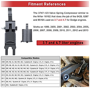 Camoo Rocker Arm Remover Installer & Valve Spring Compressor Tool for Chrysler, Dodge, Jeep 3.7 & 4.7L Replace OE# 3747-123 10102 8426 8387 8516A