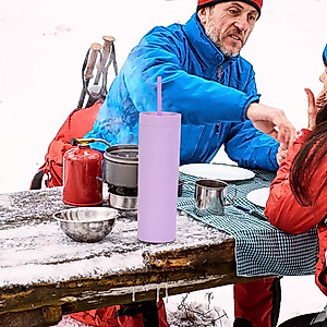 PHEZEN 450ml Double-layer Plastic Water Bottle Sealed Insulated Water Bottle Lid with Straw Portable Sports Water Bottle Reusable Leak Proof Flask for Sports Gym Home Office for Children Men Women