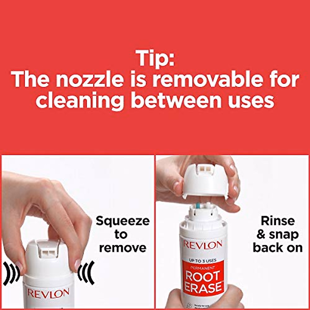 Revlon Permanent Hair Color, Permanent Hair Dye, At-Home Root Erase with Applicator Brush for Multiple Use, 100% Gray Coverage, Burgundy (4B), 3.2 Fl Oz