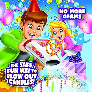 BEST PARTY EVER! Birthday Candle Air Cannon, Safe Fun Way to Blow Out Birthday Candles, Reusable, Pull Back and Release, No Batteries Required, 1 Count