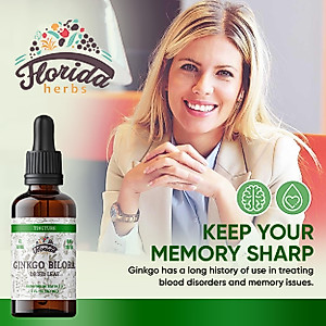 Ginkgo Biloba Tincture Organic Ginkgo Biloba Extract (Ginkgo Biloba) Dried Leaf Herbal Supplement 2 oz