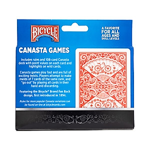 Bicycle Canasta Games Playing Cards, Multicolor