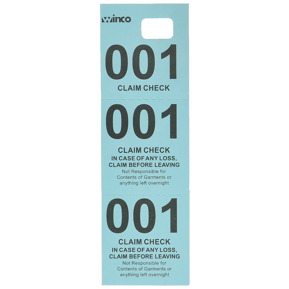 Winco Coat Checks, Blue, 500 Per Box, Medium