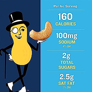 PLANTERS Salted Cashew Halves & Pieces, Party Snacks, Plant-Based Protein, 26 Oz Canister