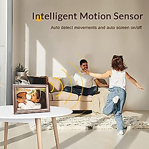 Canupfarm Digital Picture Frame, Smart WiFi 10.1 Inch Digital Photo Frame with 1280 x 800 IPS Touchscreen, 16GB Storage, Auto-Rotate, Wall Mountable, Motion Sensor, Share Moments via Frameo APP