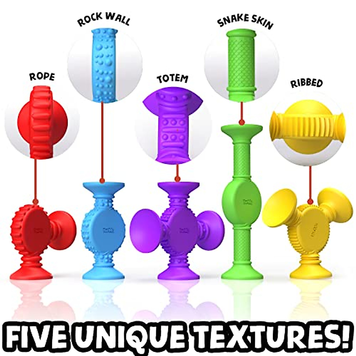 BUNMO Sensory Suction Bath Toys 10pcs | Connect, Build, Create | Mold Free Bath Toys | Hours of Fun & Creativity | Montessori Toys | Sensory Toys | Baby Easter Basket Stuffers for Babies