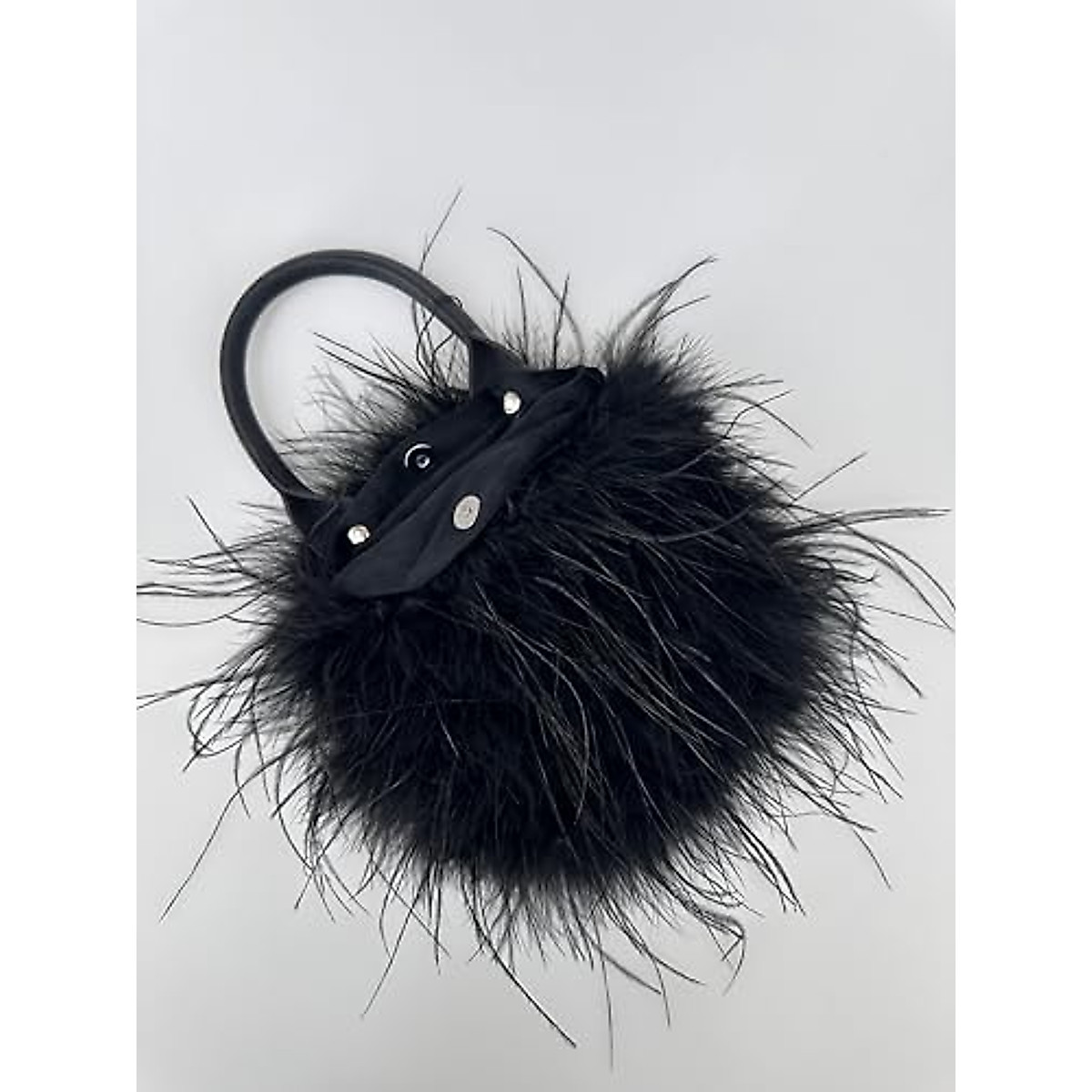 LVCOMEFF Women Ostrich Feather Purse Mini Handbag for Party Furry Casual Daily 2023 Bubblegum Color…