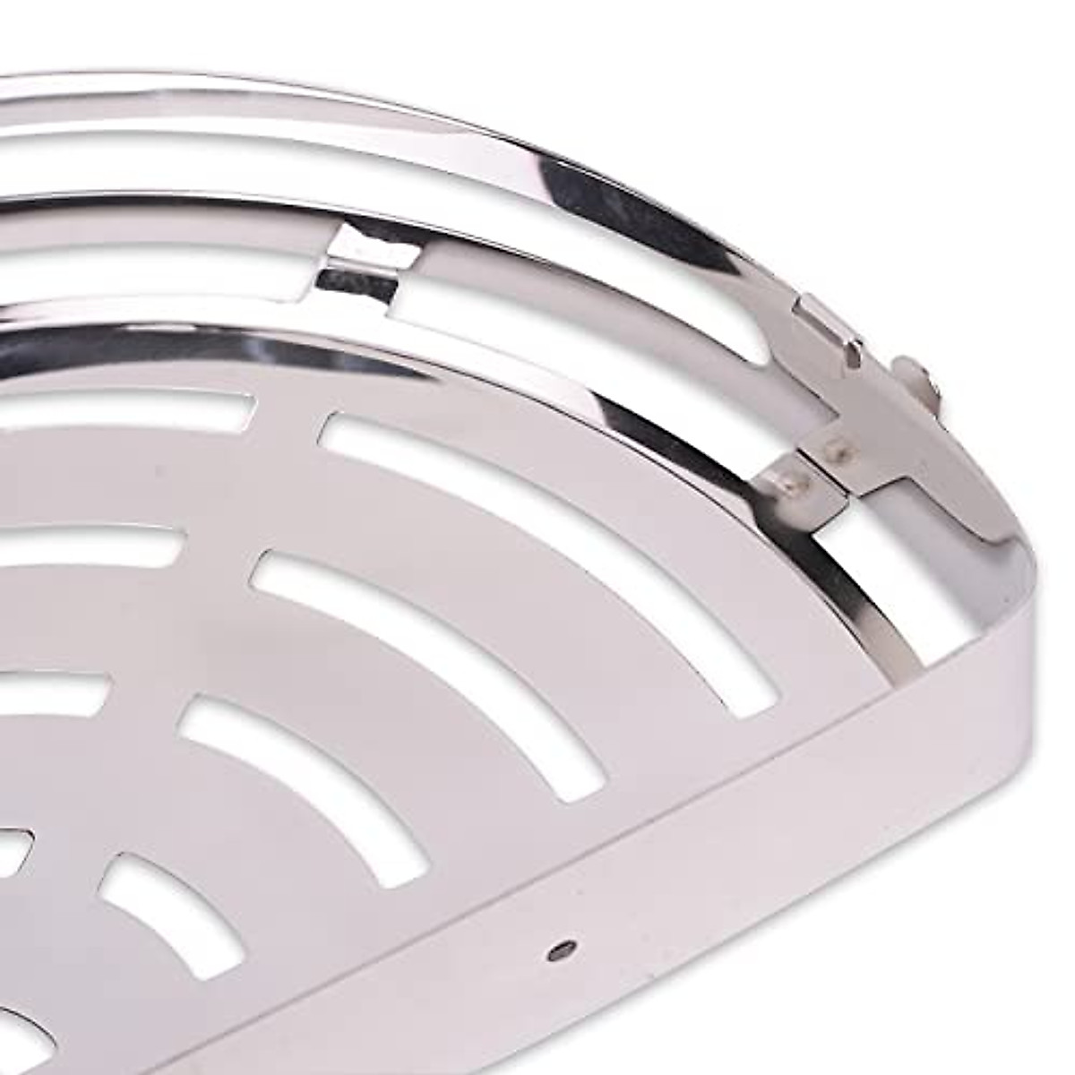 aZugo No-Drilling Wall Mounted Double-layer Corner Kitchen Bathroom Storage Racks Shelving Stainless Steel With 2hooks