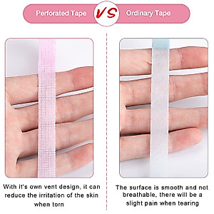 Etercycle 6 Rolls Lash Extension Tape, Eyelash Tape Micropore Breathable Adhesive Fabric Lashes Tape for Eyelash Extension Supply Tools, 1/2'' x 10 Yards Each Roll (Pink)