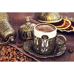 Palanci | Turkish coffee set of 4 | Premium mocha | 400 gr. | Gift set with nougat | ground coffee | 4 varieties Türk kahvesi, Dibek kahvesi, Ege and Osmanli kahvesi | mocha coffee | like espresso