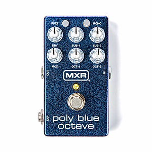 Briskdrop MXR M306 Poly Blue Octave Bundle with 2 Patch Cables, 2 Instrument Cables, 6 Dunlop Picks and ECB003 Power Supply