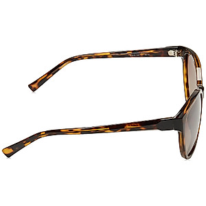 COLE HAAN Women's CH7046 Polarized Cat Eye Sunglasses, Tortoise/Brown Gradient, One Size