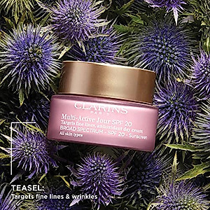 Clarins Multi-Active Day Cream, Broad Spectrum SPF 20 Sunscreen | Multi-Tasking Anti-Aging Moisturizer | UVA/UVB Protection | Visibly Minimizes Fines Lines | Boosts Radiance | Smoothes and Tones